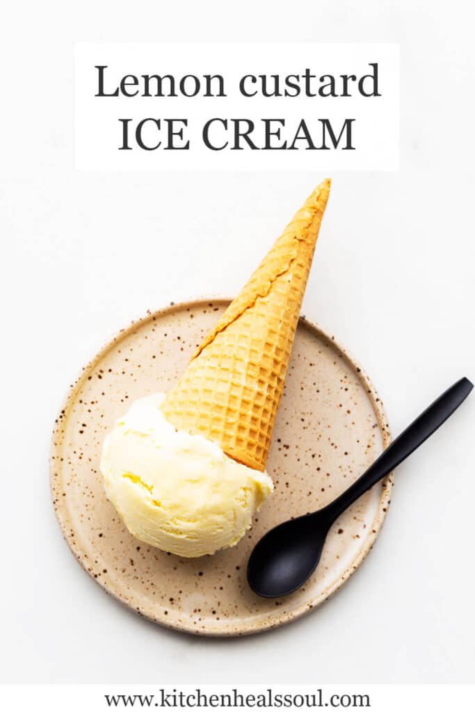 Lemon custard ice cream - The Bake School