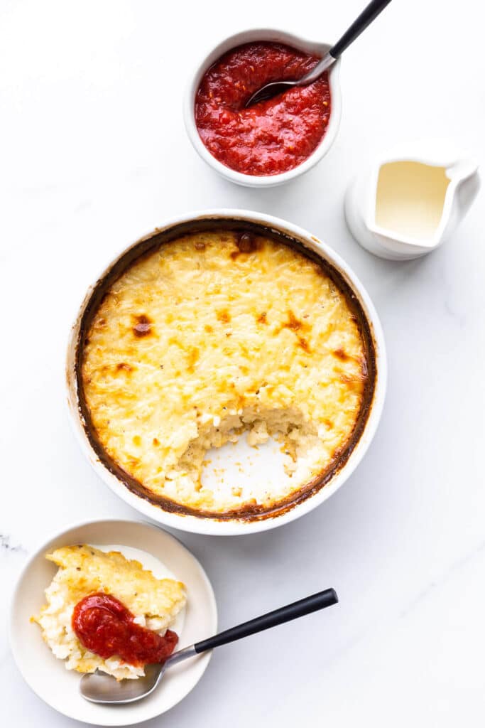 Oven baked rice pudding with jam - The Bake School