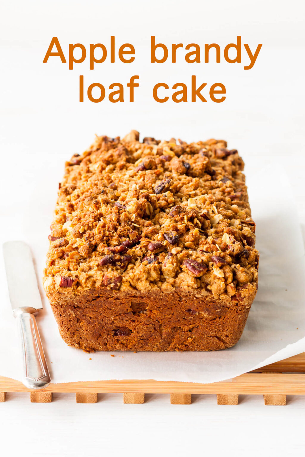Apple brandy loaf cake