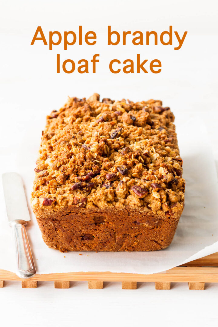 Apple brandy loaf cake