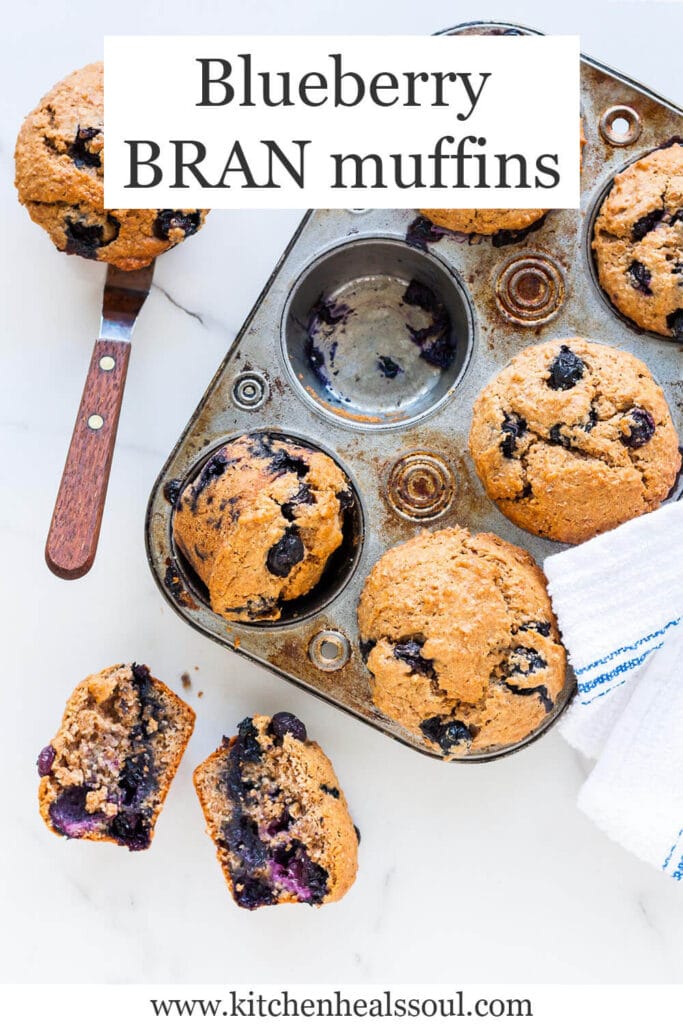 Blueberry bran muffins & a Baking With Less Sugar giveaway