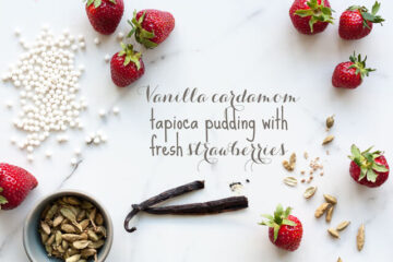 Easy homemade tapioca pudding recipe with fresh strawberries