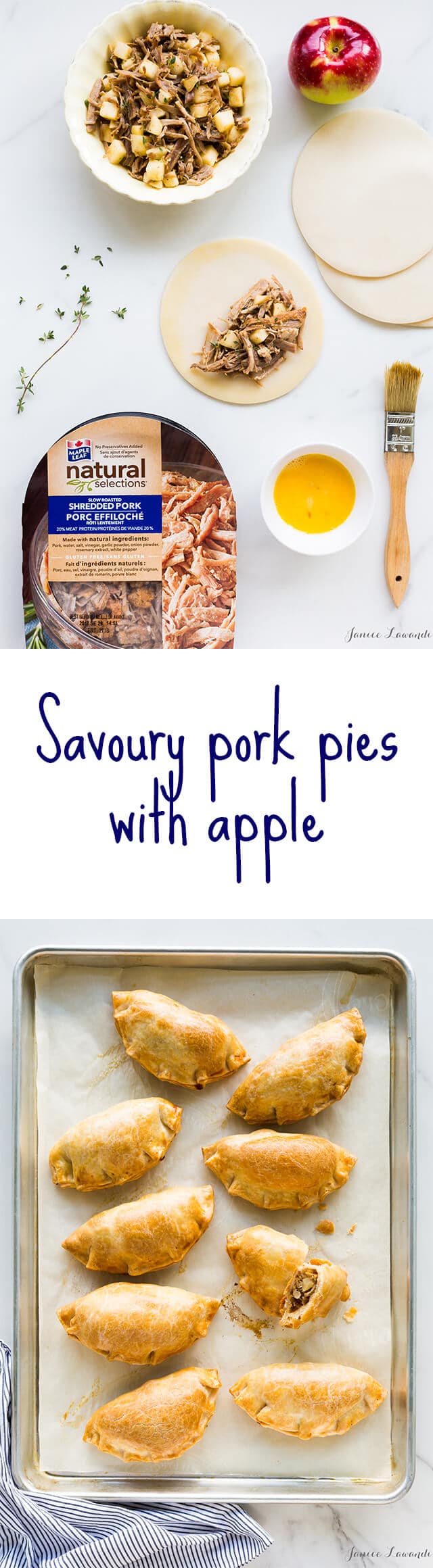 Savoury hand pies with pork and apple - The Bake School
