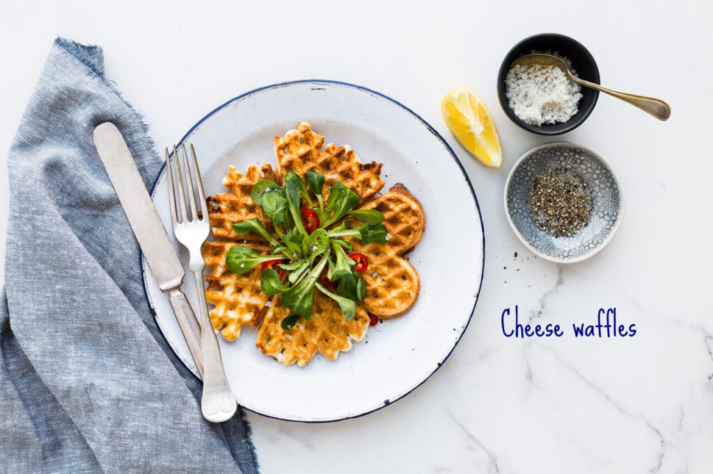 Cheese waffles, a savory twist on a classic brunch recipe