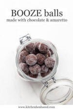 Booze balls with dark chocolate and amaretto - The Bake School