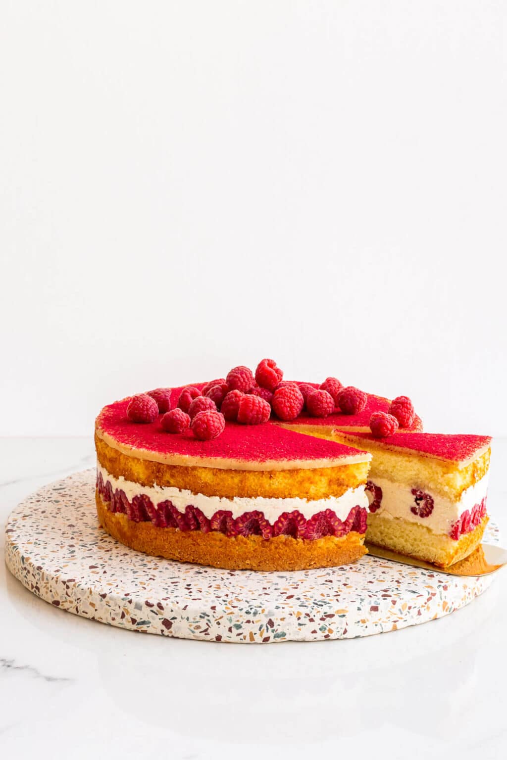 Framboisier Cake (Fraisier With Raspberries) - The Bake School