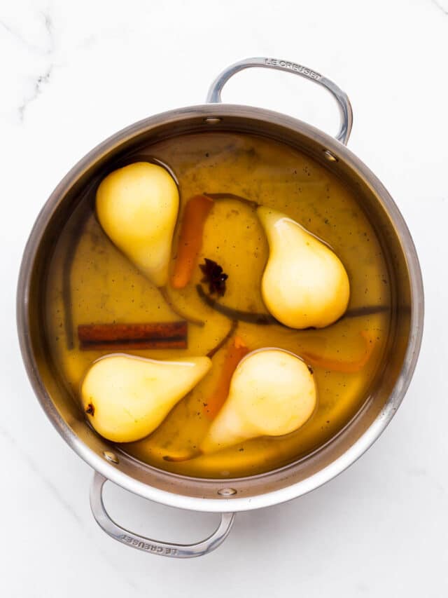 Easy Poached Pears - The Bake School