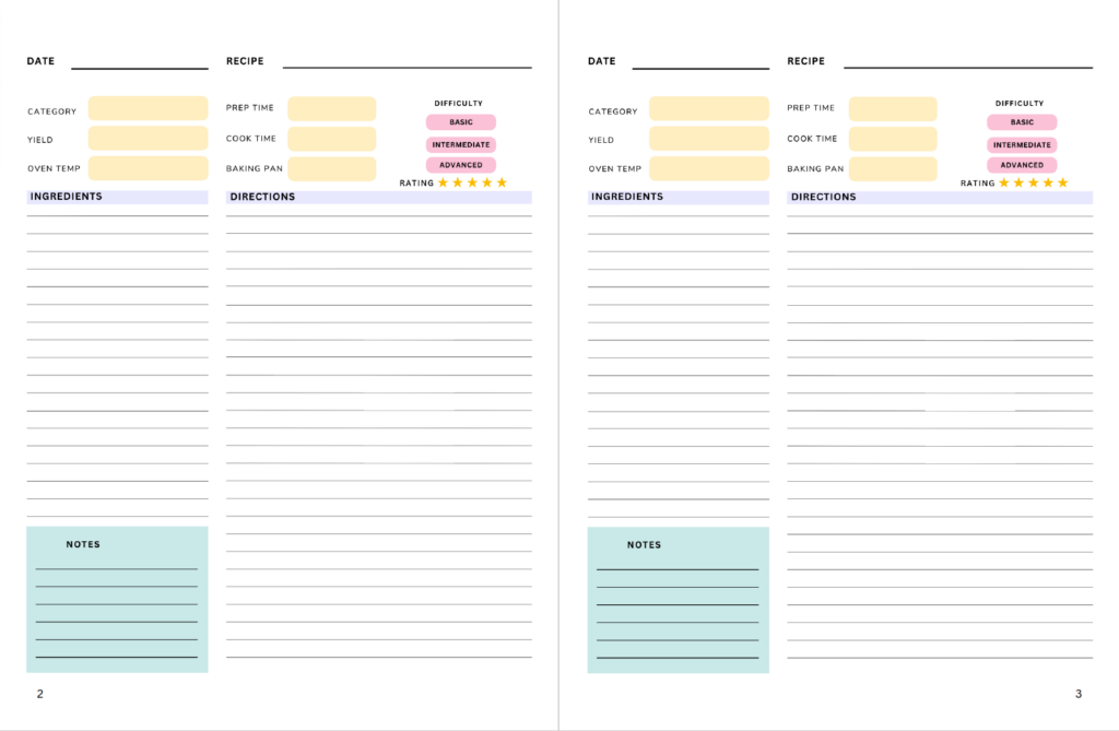 Baking Recipe Notebook - The Bake School