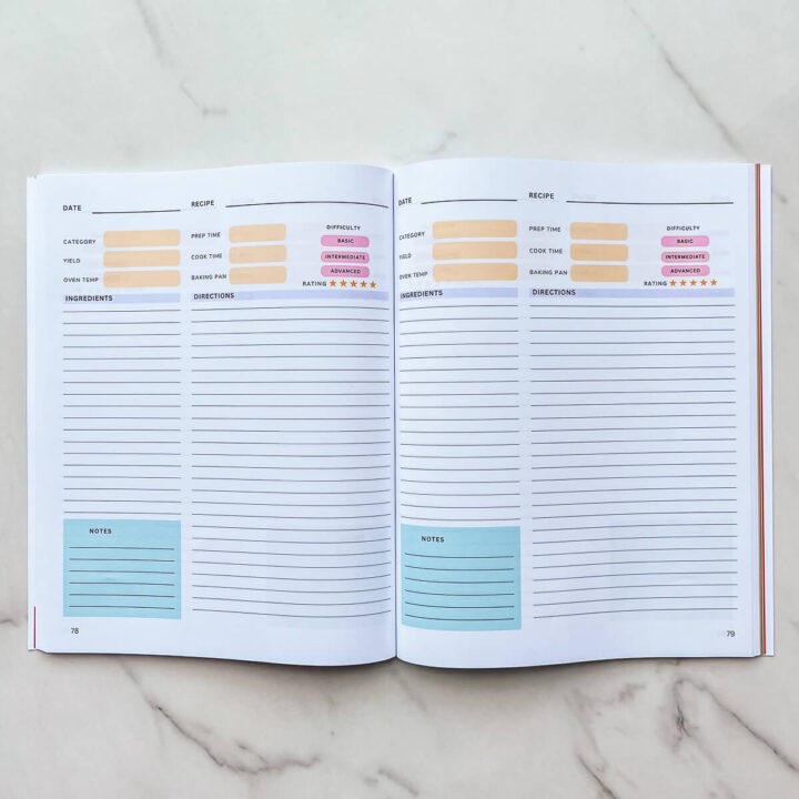 Baking Recipe Notebook - The Bake School