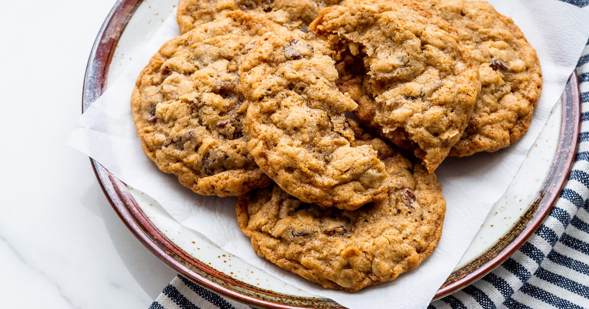 Crispy Oatmeal Raisin Cookies - The Bake School