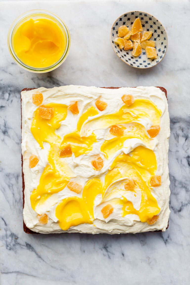 Moist Gingerbread Cake with Cream Cheese Frosting and Lemon Curd - The ...