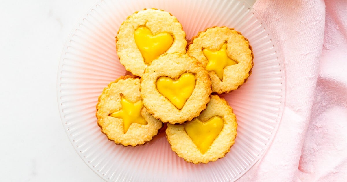 Lemon Curd Shortbread Cookies - The Bake School