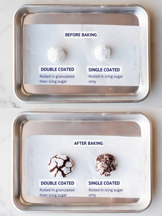 Chocolate Crackle Cookies - The Bake School