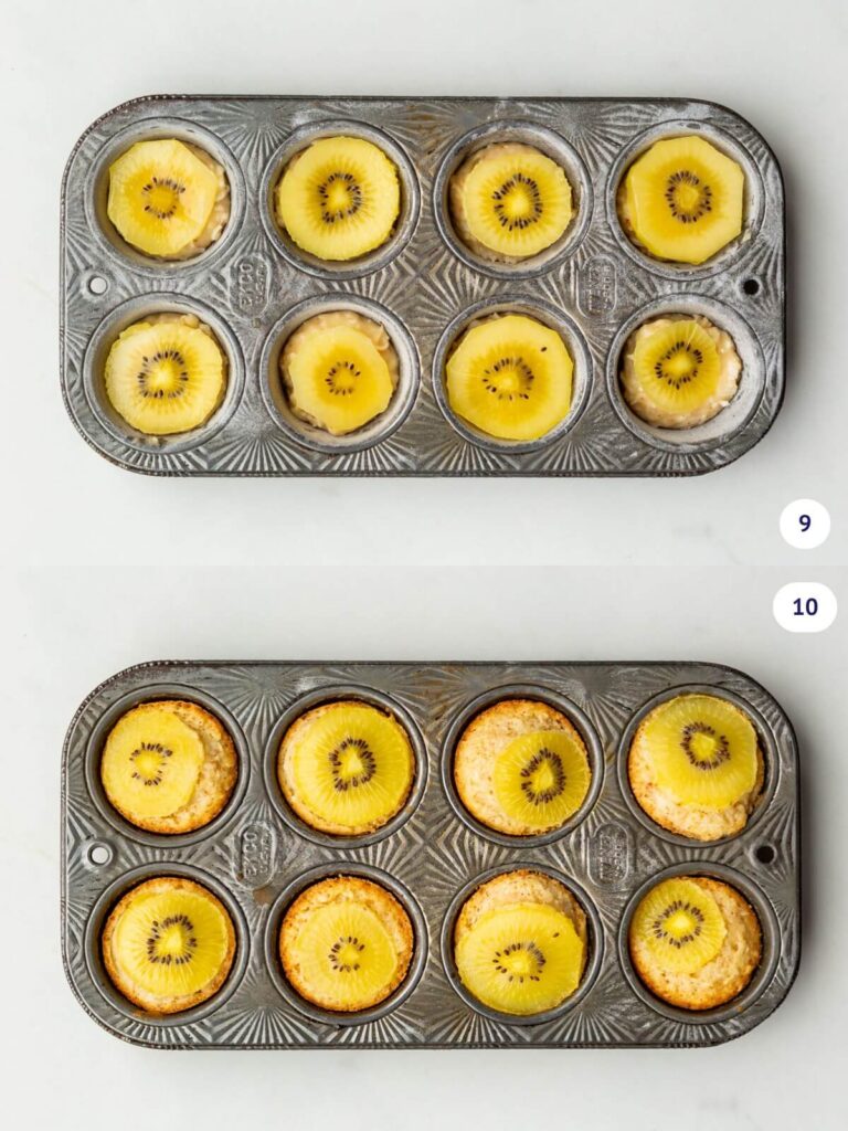 Coconut Financiers With Sungold Kiwis - The Bake School
