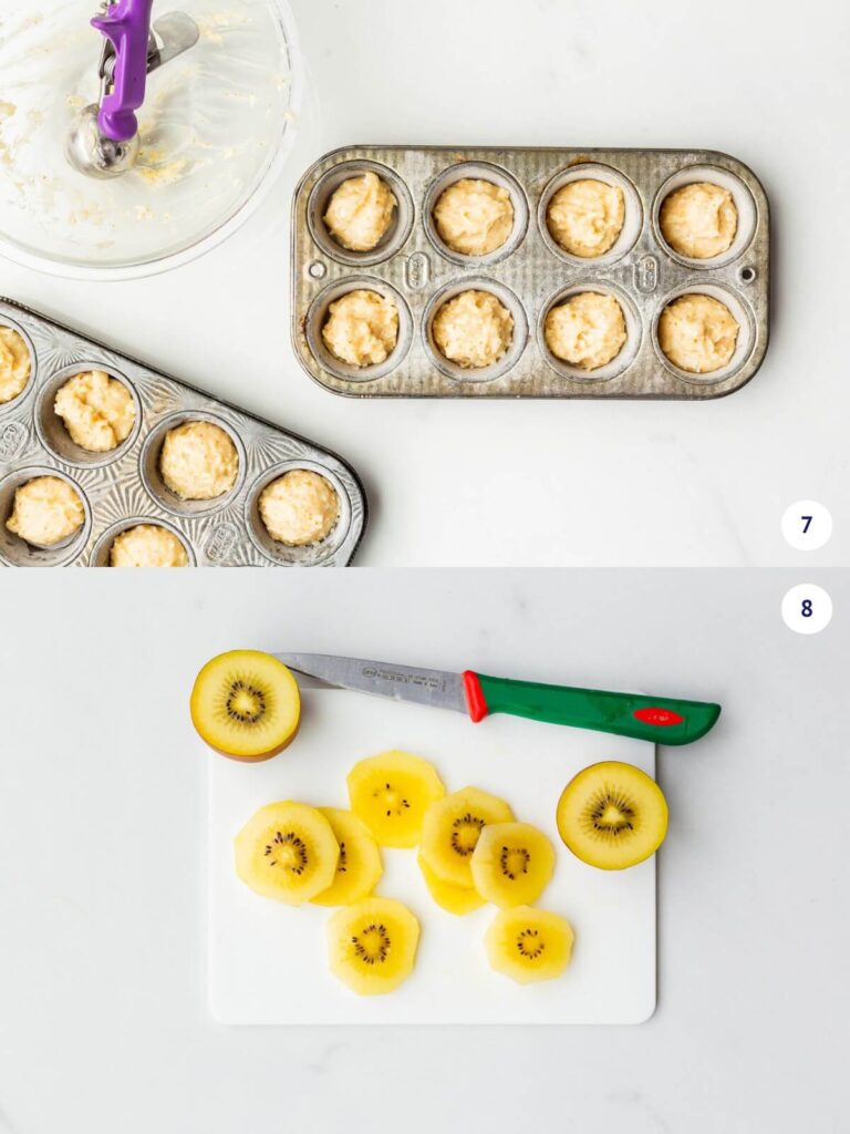 Coconut Financiers With Sungold Kiwis - The Bake School